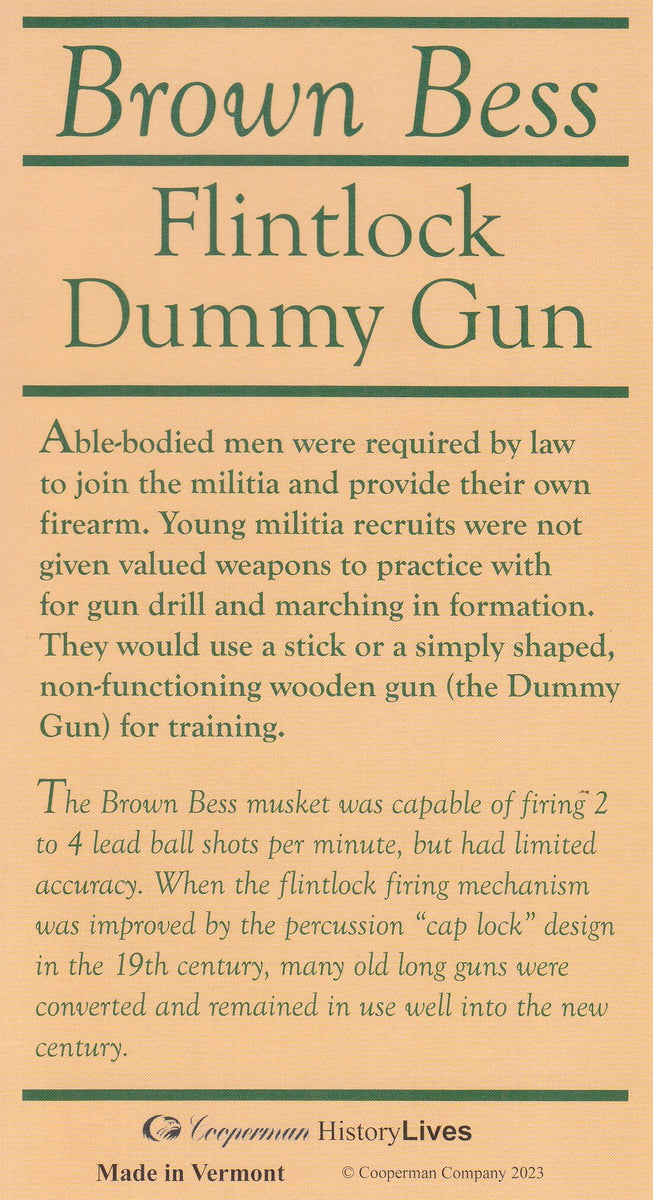 Cooperman Historical Toys and Games: Brown Bess Dummy Gun – Cooperman ...