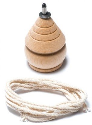Wooden Peg Top with String – Traditional Spinning Top Toy – Cooperman ...