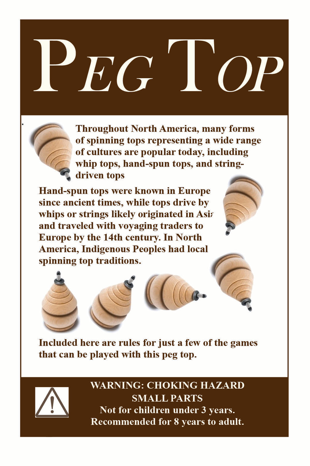 Cooperman Historical Toy: Wooden Peg Top – Cooperman HistoryLives